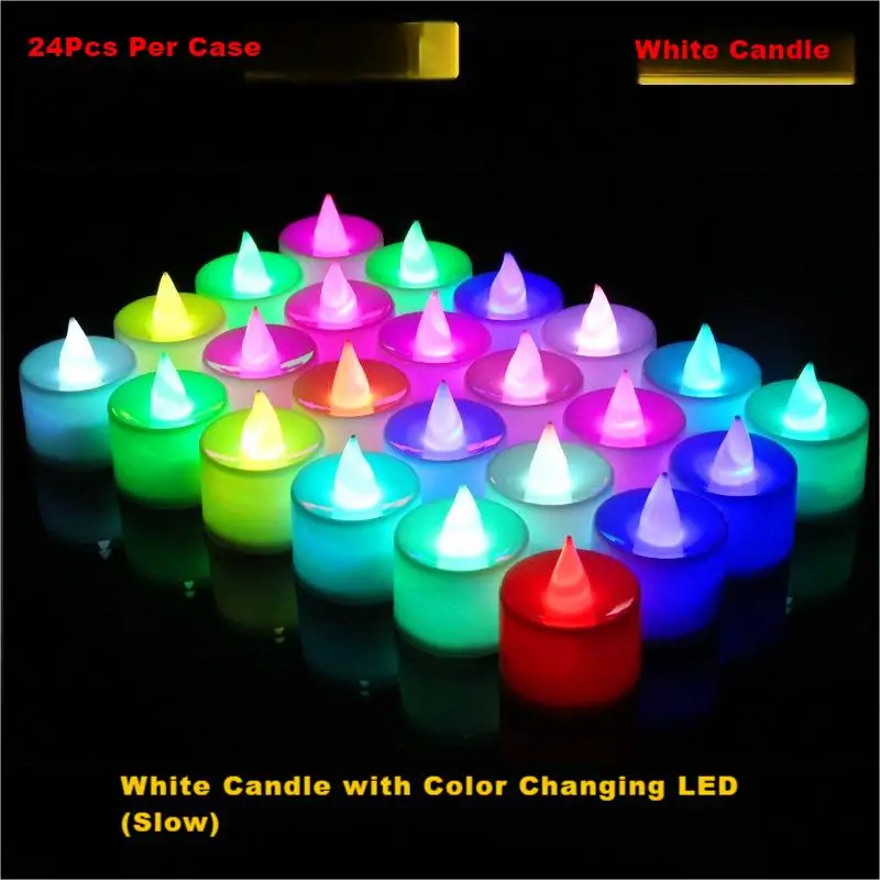 24Pcs Battery Operated LED Candles Flickering Flame-less Tea Lights ...