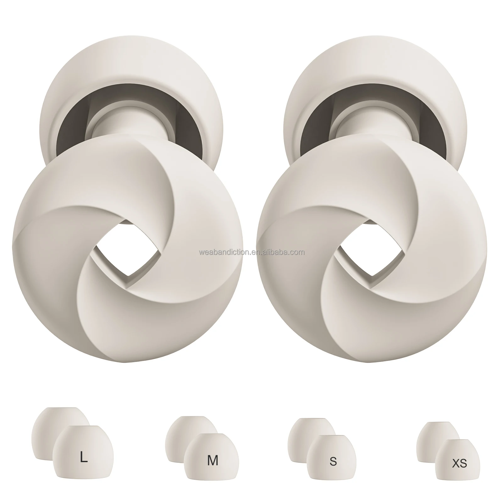 4 Size Soundproof Soft Reusable Hearing Protection Earplugs For ...