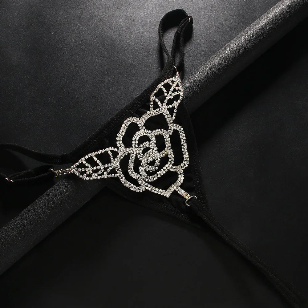 Luxury Personalized Rhinestone Flover Thongs Sexy Hot Girls Wearing ...