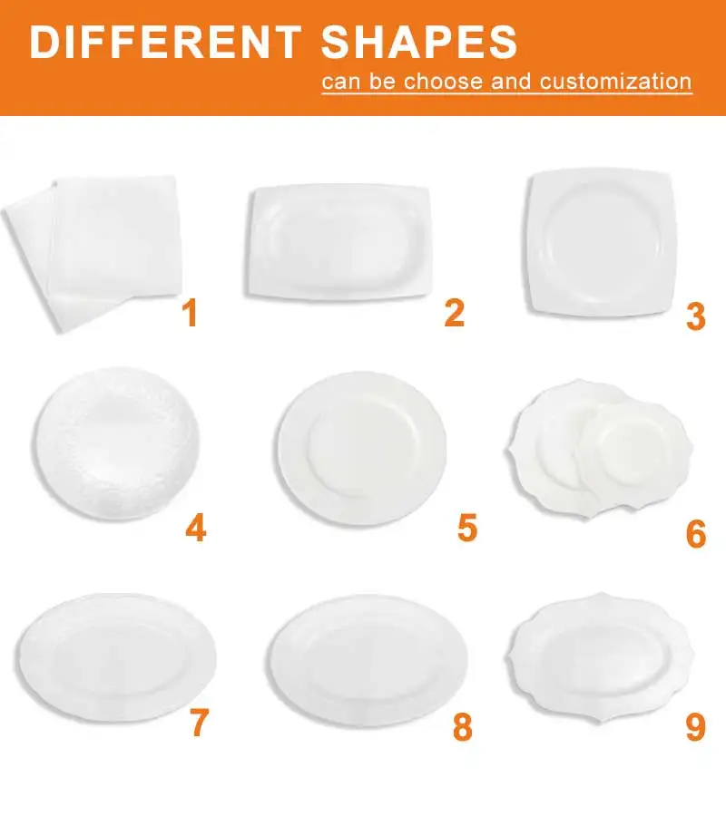 Custom Printed Logo Ceramic Flat Plates Dinnerware Restaurant Dessert ...