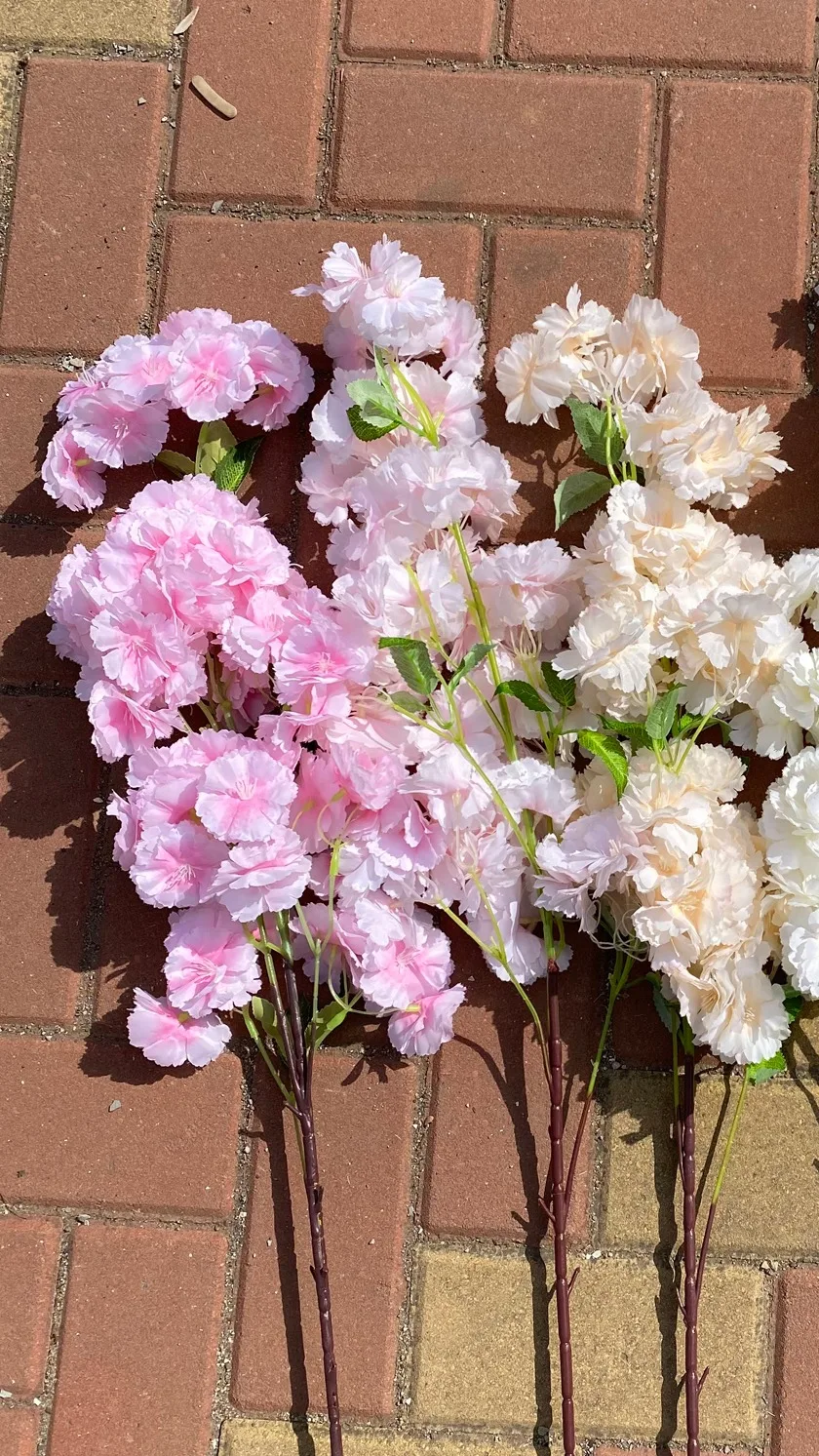 Artifical Silk Pink Japan Sakura Cherry Blossom Stem Branches For ...