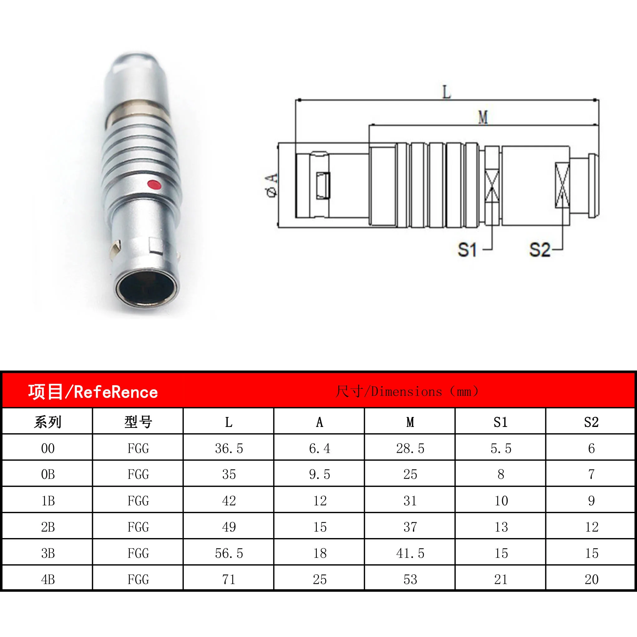 Metal Circular Push Pull Series Connector Fgg 00b 9 Pin Cable Connector ...