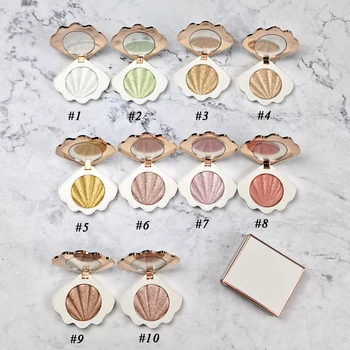 Custom Shell Shape Highlight Palette Shiny Glow Highlighter Powder ...