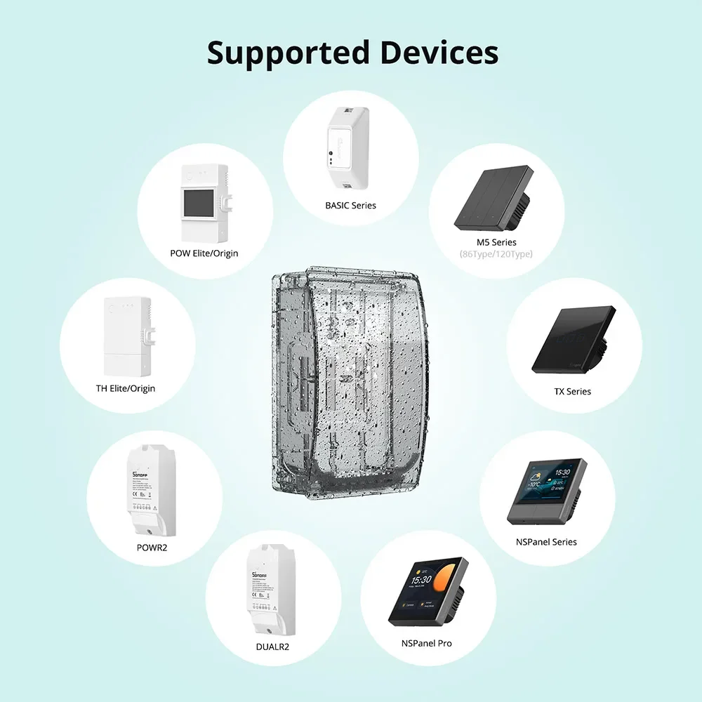 Sonoff Waterproof Box R2 Ip65 Water-resistant Larger Space Compatible ...