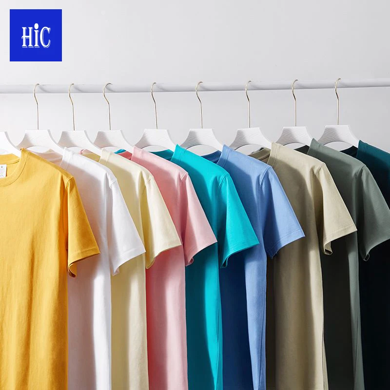 Hic Men's 100% Cotton T-shirt High Quality Heavyweight Oversized O-neck ...
