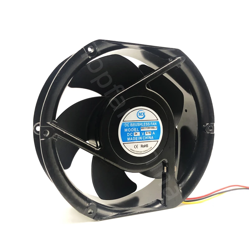 High Airflow Industrial Cooling Fans - 48v 172mm DC Motor