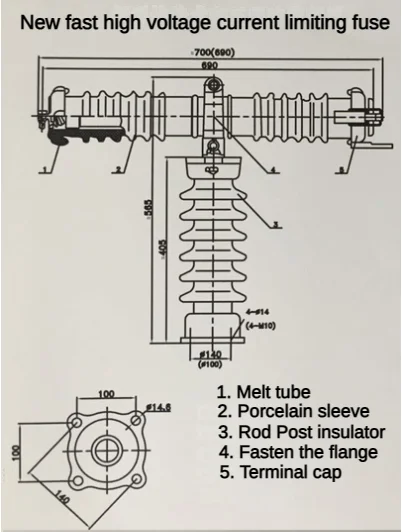 10kv Thermal Fuses Cutout New Fast-acting High Voltage Current-limiting ...