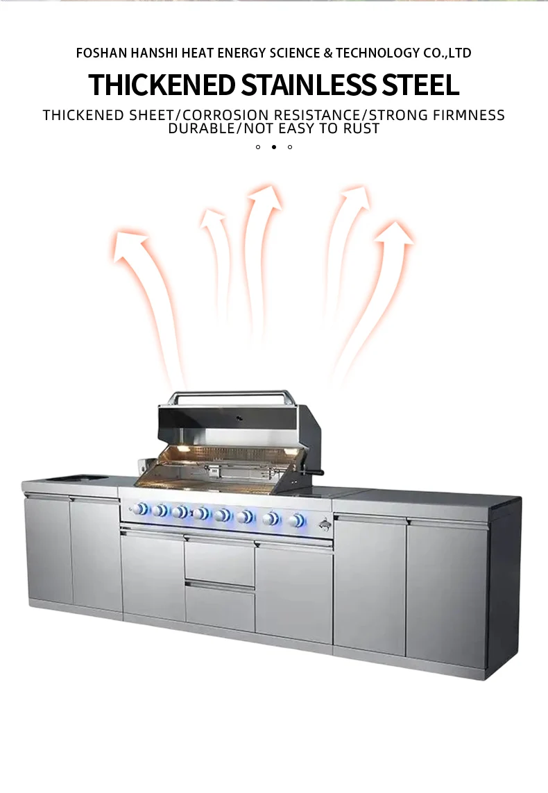 Large Garden Outdoor Kitchen - Whole Chicken Charcoal Grill