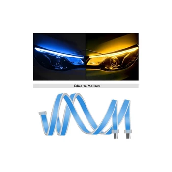 2pcs 12v Led Drl Car Daytime Running Light Flexible Waterproof Strip ...