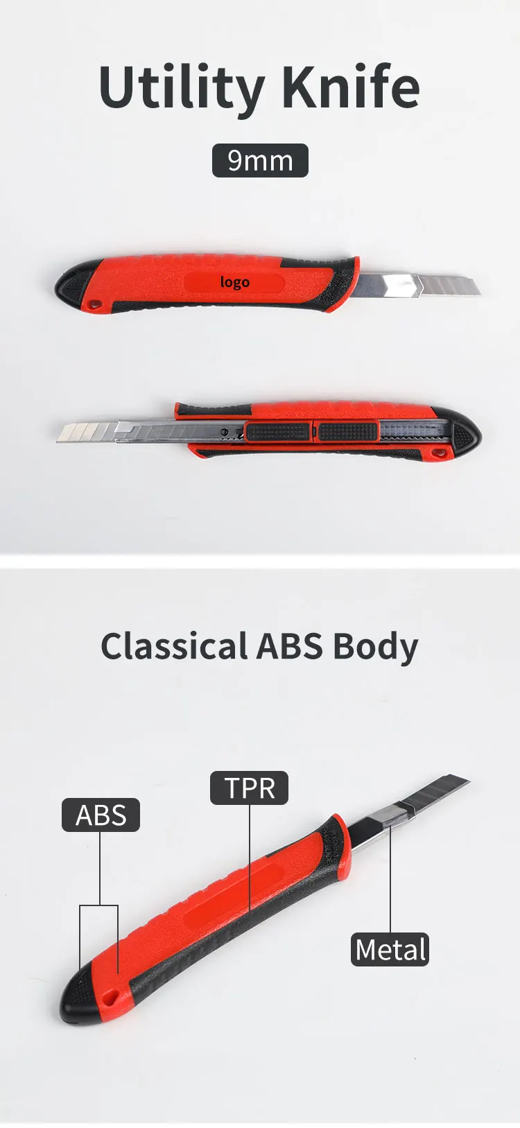 Cutter Blade 9mm Paper Single Blade Plastic Box Cutter Utility Knife ...