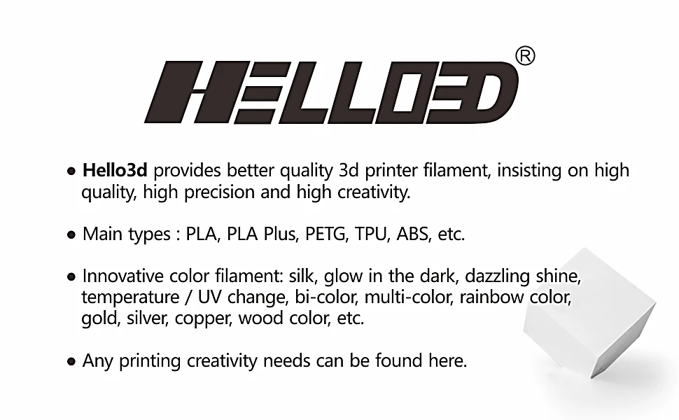 HELLO 3D High Quality Matte PLA Filament Rainbow Filamento 1kg/roll 1 ...