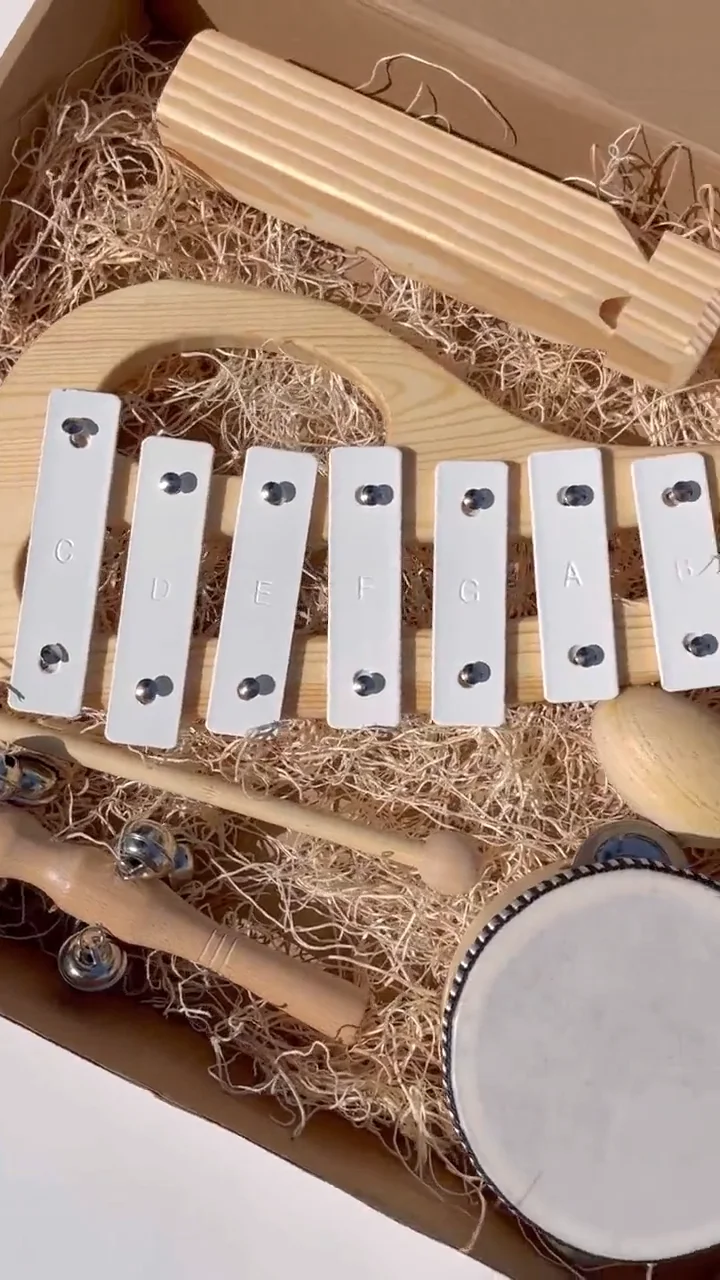 Sensory Toy Musical Instruments 8 Keys Xylophone Aluminum Bars With ...