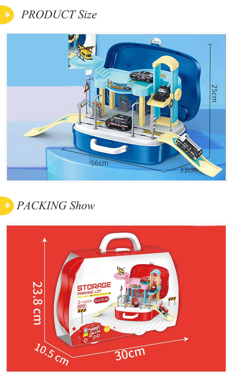Parking Lot Car Super Track Toys Set With Portable Storage Box - Buy ...