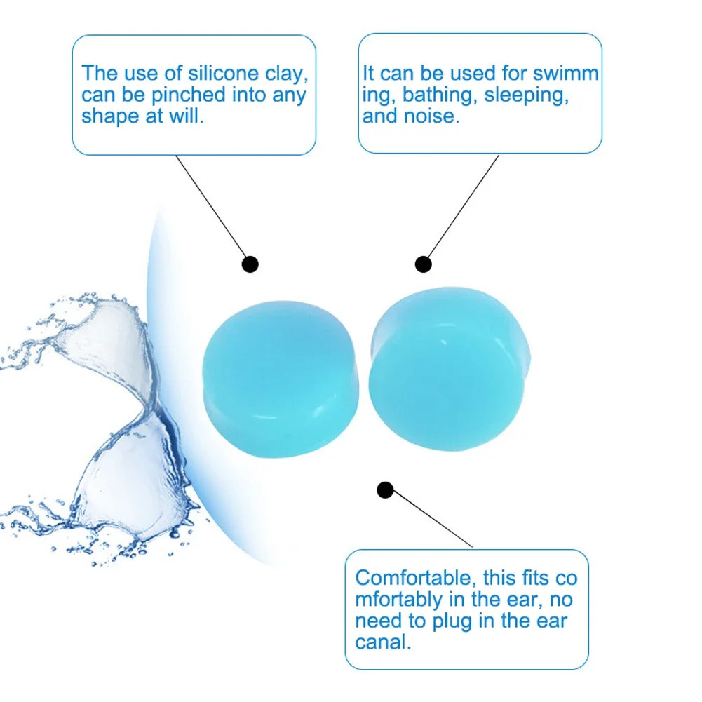 Silica Gel Mud Waterproof High Quality Silicone Ear Plugs For Swimming ...