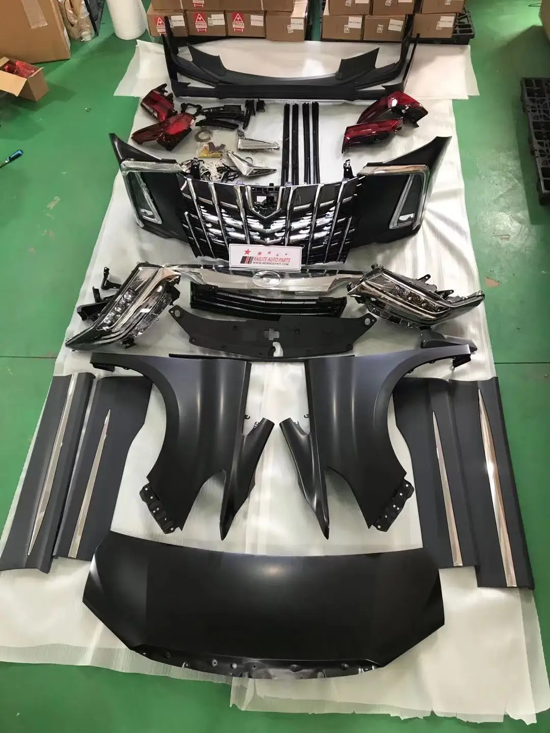 Klt Body Kit For Toyota Vellfire 2015-2021 Upgrade To 2019 Alphard Sc ...
