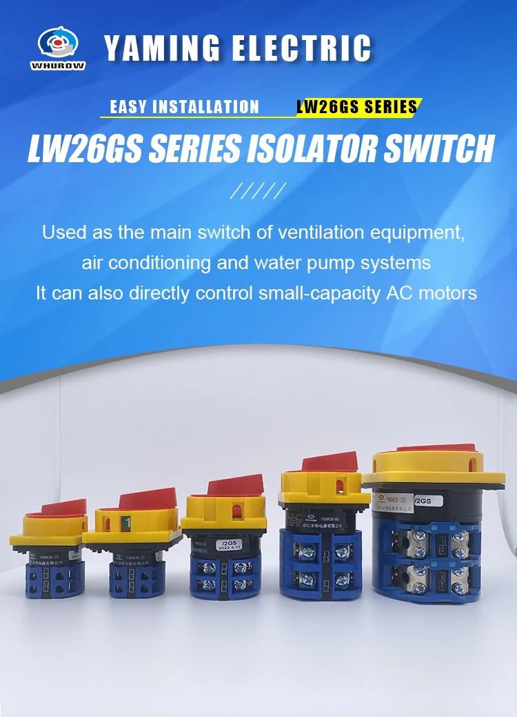 Lw26gs-32/1 Isolator Switch 32amp One Pole Rotary Cam Changeover Pad ...