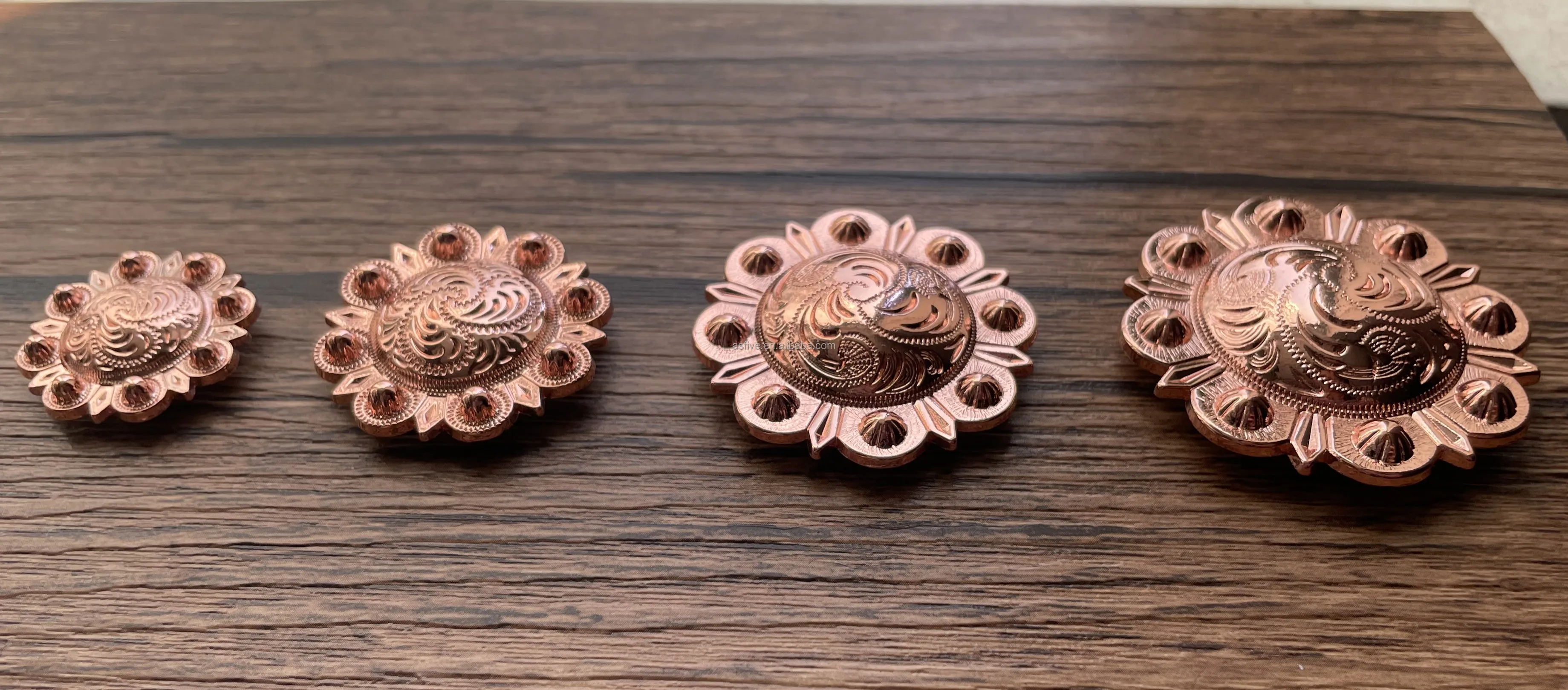 Shop Our Rose Gold Berry Conchos - Durable & Customizable