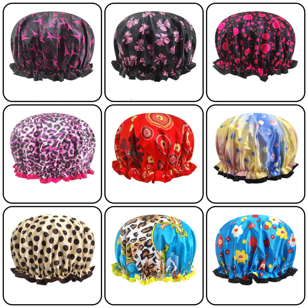Reusable Satin Shower Caps - Waterproof & Stylish Protection