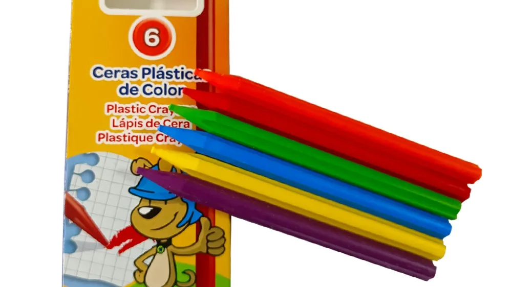 Pencil Plastic Crayons 6 Colors Multicolor Crayon Pen Painting Pencil ...