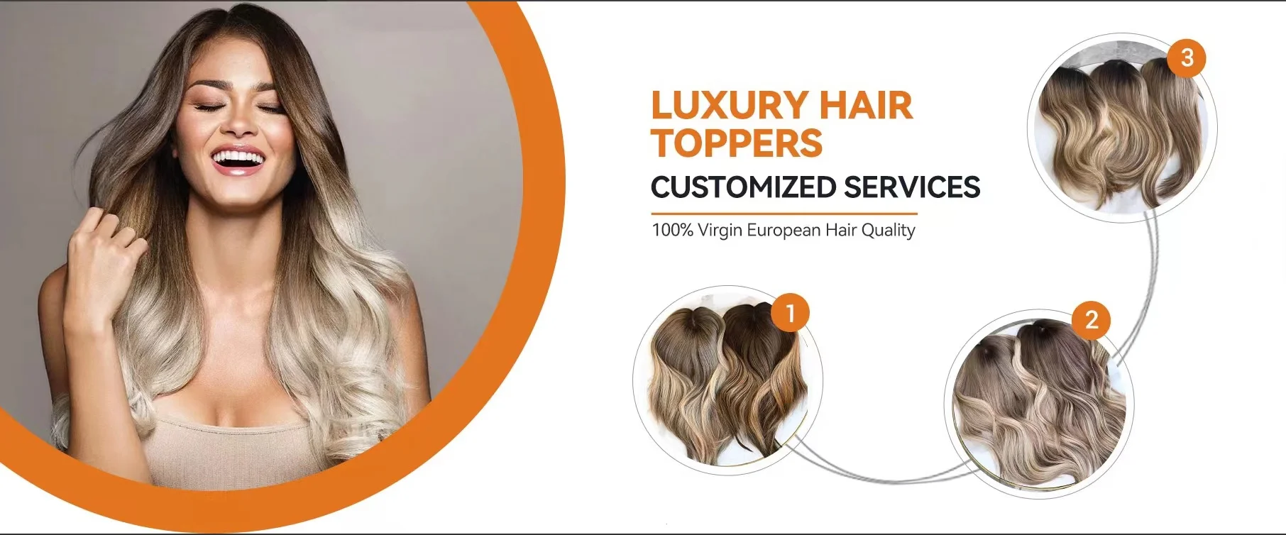 New Design Sliver Gray Topper Human Hair Silk Base European Cuticle ...