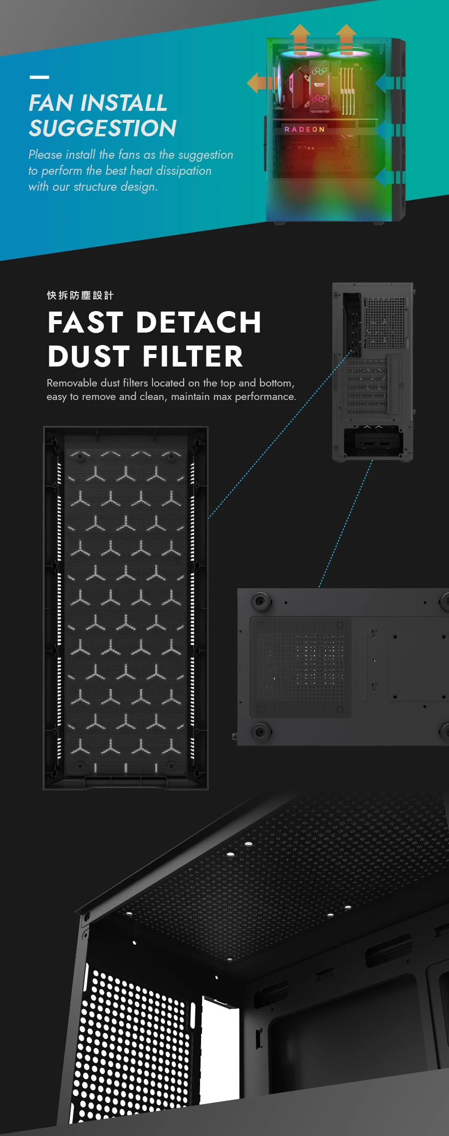 Darkflash Desktop Spcc Mid Tower Computer Chassis Matx Pc Case For ...