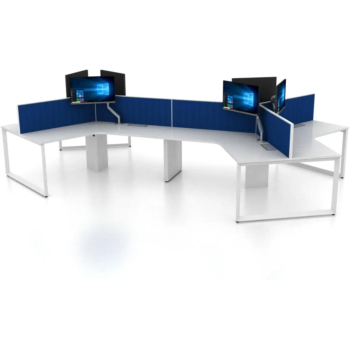 V Shape Office Workstation Table Work Desk Wholesale Sit Stand Tables ...