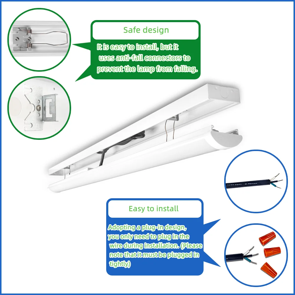 Linear LED Garage Tube Light Vapor Tight Waterproof Fixture T8 ...