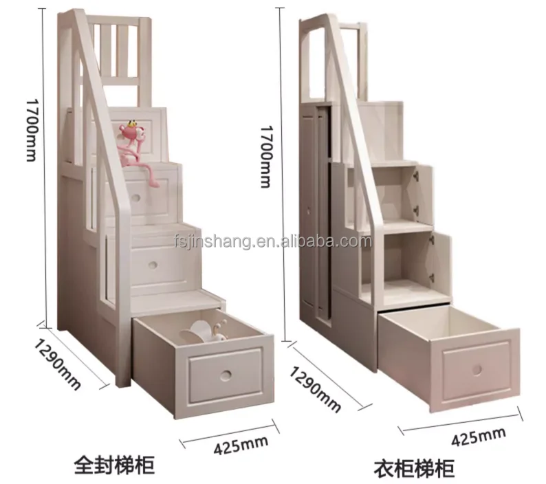 JS FURNITURE Kids Luxury Wooden Double Bed - Durable & Stylish