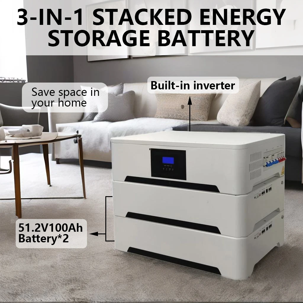 10kwh All In One Inverter And Lithuim Ion Battery Pack Lifepo4 Battery Solar Power Energy System ...