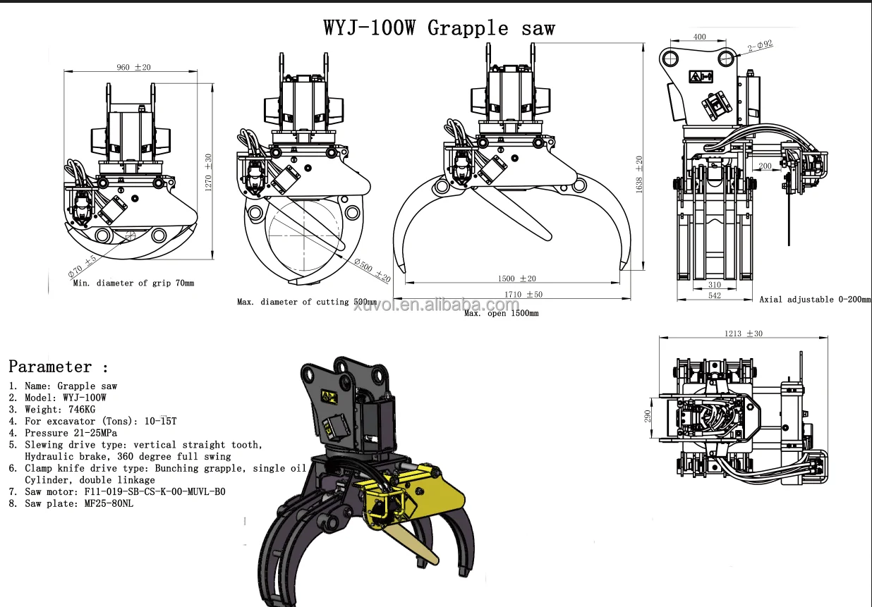 Log Grapple Saw - Efficient Logging Equipment from China