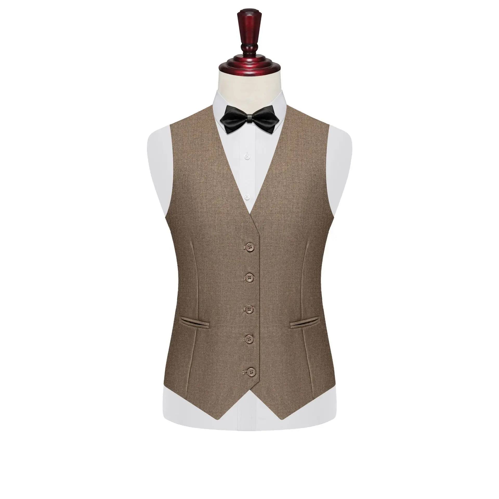 High Quality Custom Logo Restaurant Waiter Waitress Button Vest ...