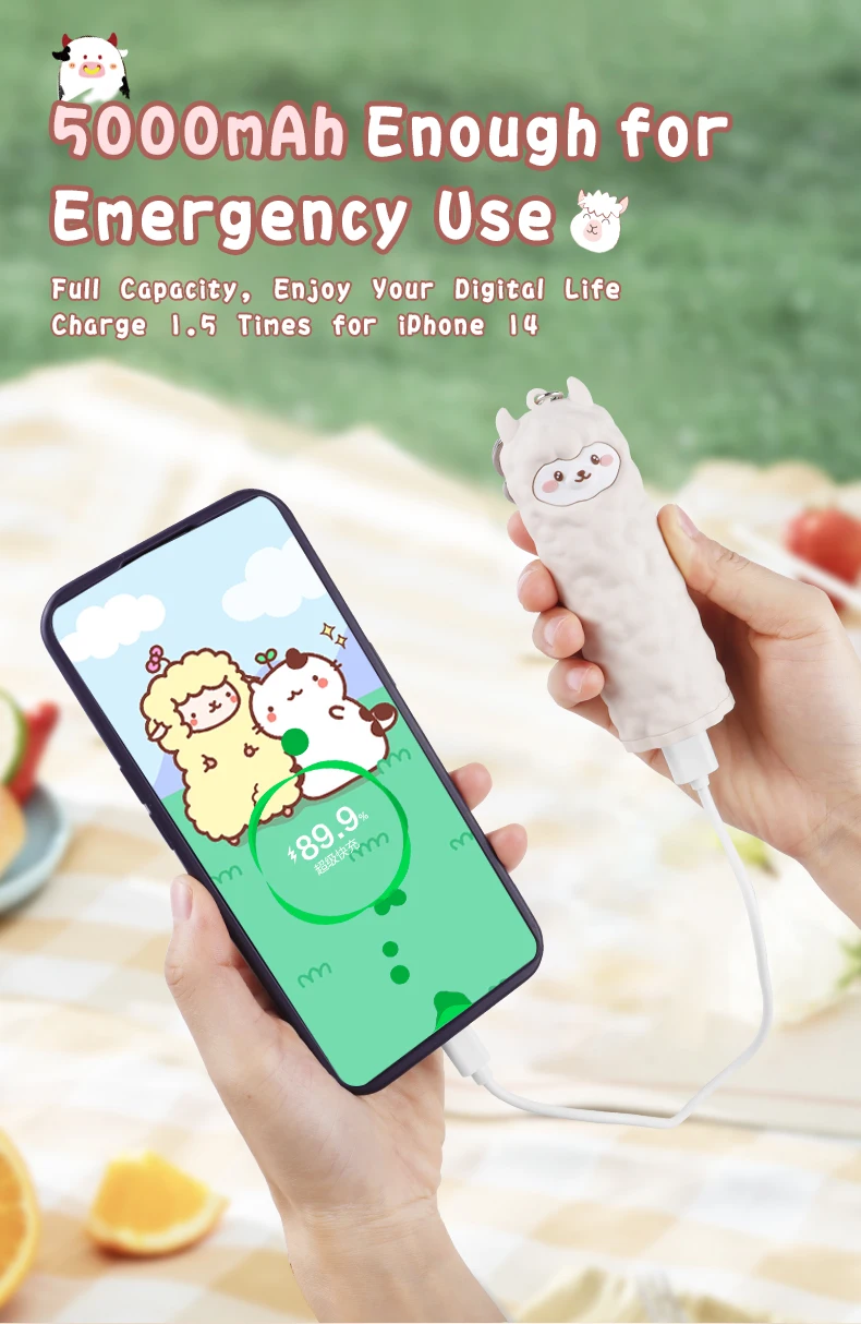 New Custom Penguin Design Cute PowerBank 5000mAh Keychain Animal ...