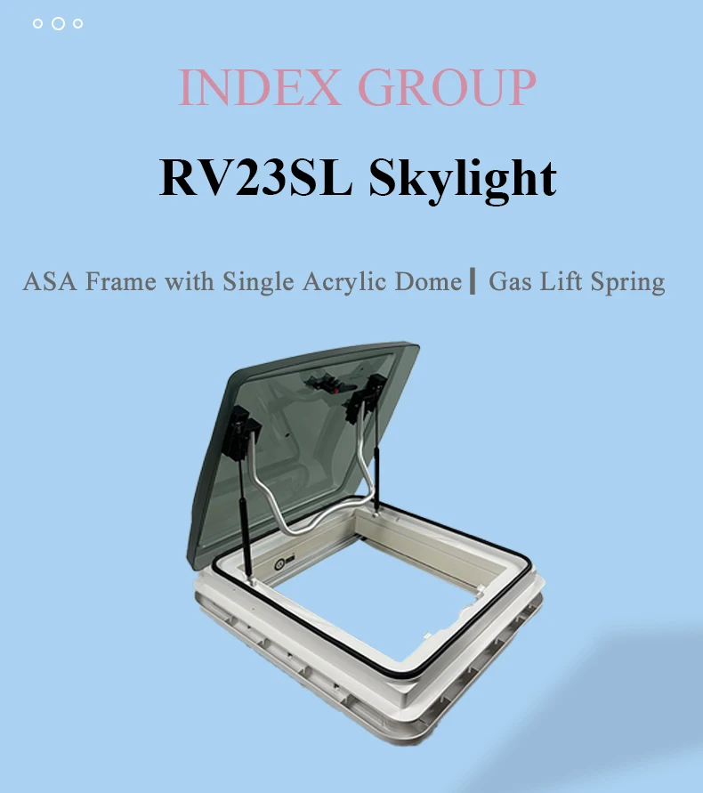 RV Ventilation Window - 400x400 Mm ASA Frame with LED