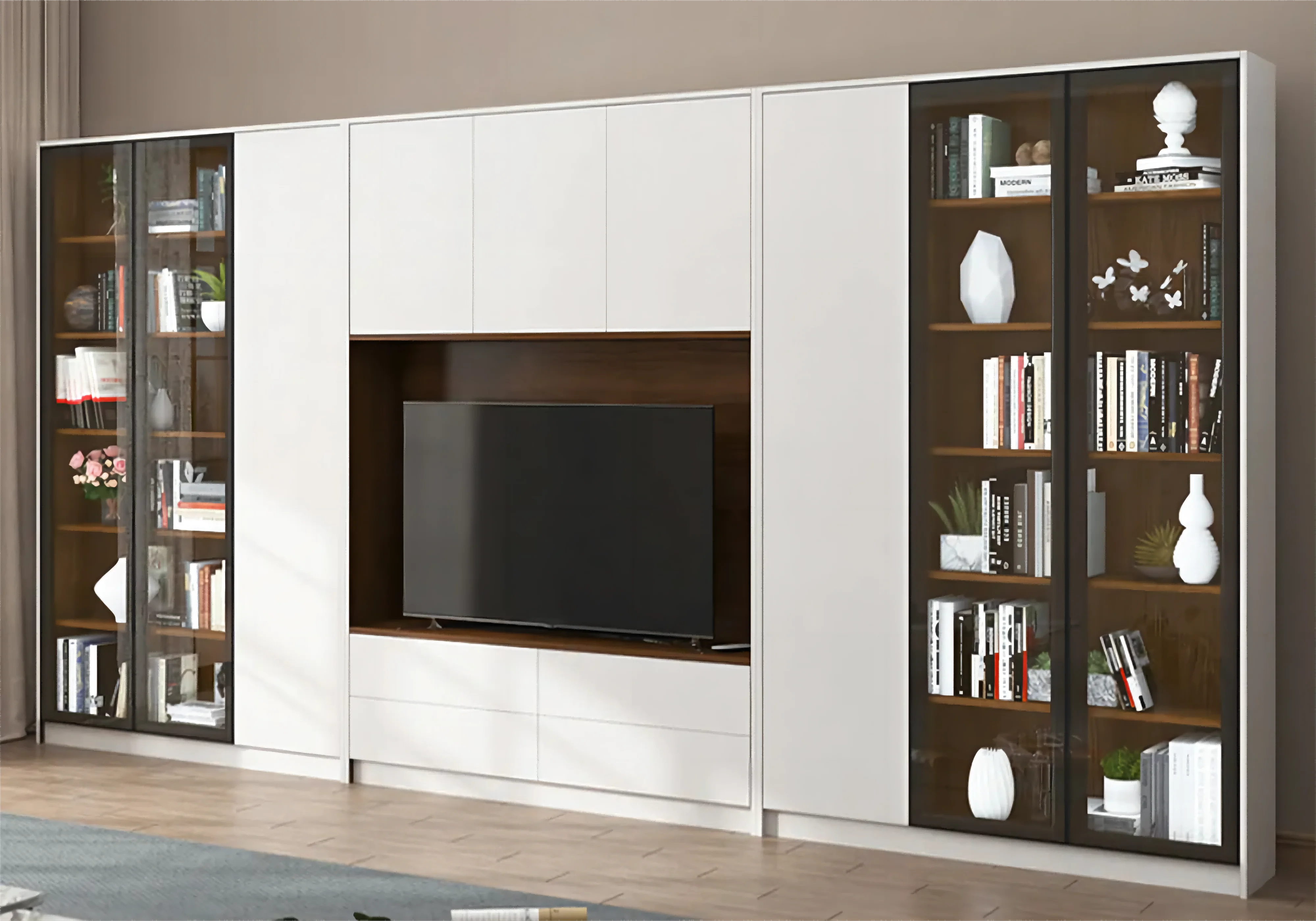 Kejia Modern Wooden TV Stand Cabinet - Stylish Design for Living Room ...