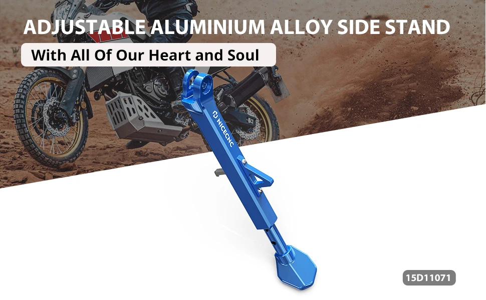 Nicecnc Adjustable Aluminium Alloy Side Stand Kickstand For Yamaha ...