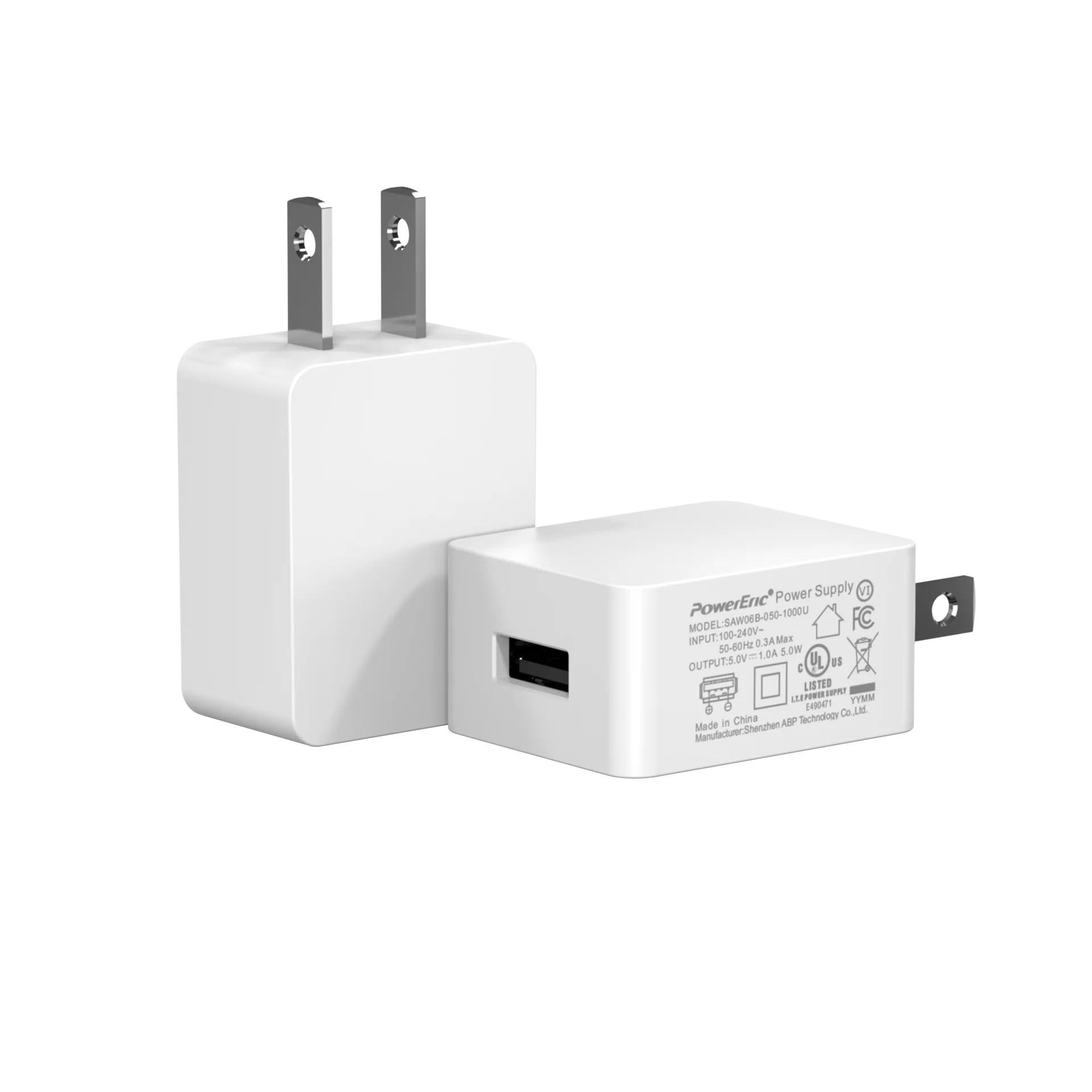 SAW06B-050-1000U Adaptor 5V 1A USB Charger approved by CB UL FCC CE PSE ...