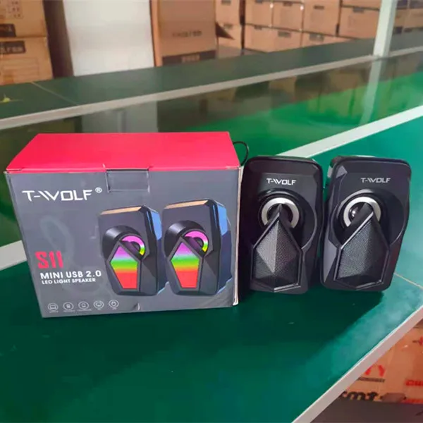 Twolf S11 Multimedia Wired Loudspeakers Usb 2.0 Gaming Speaker With Rgb ...