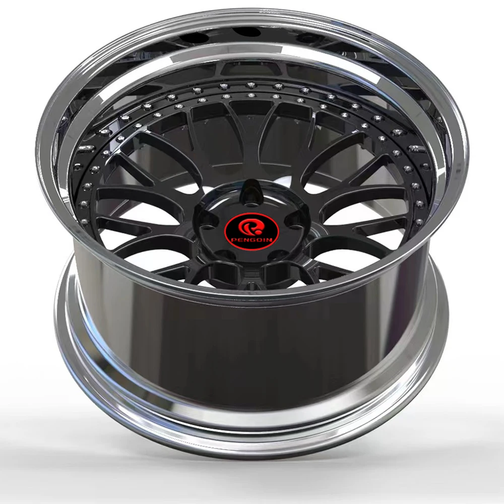 Black Luxury Wheel Deep Concave Dish 21 Alloy 19 Rims Beadlock Car Two ...