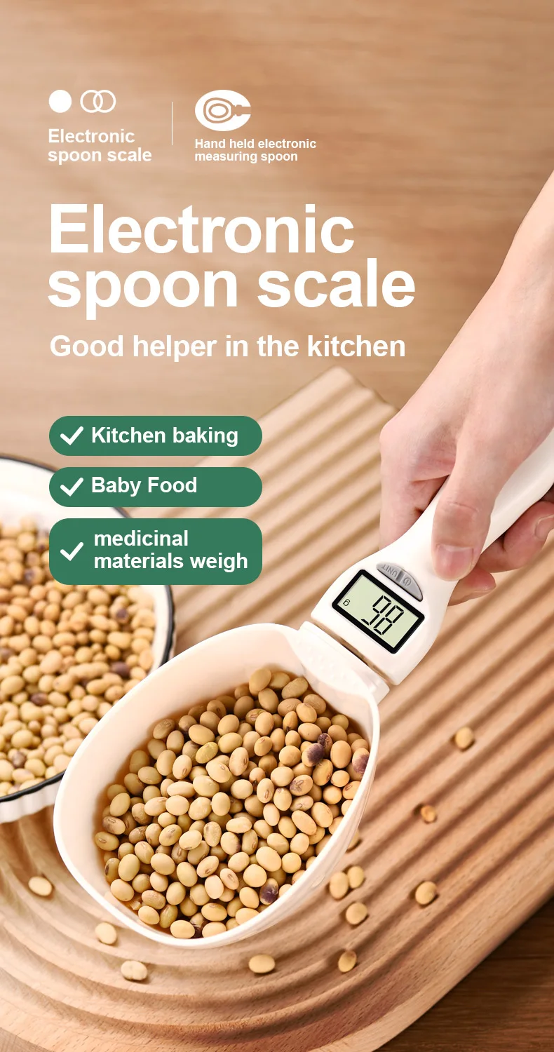 White Digital Spoon Scale For Kitchen Use - Buy Digital Spoon Scale ...