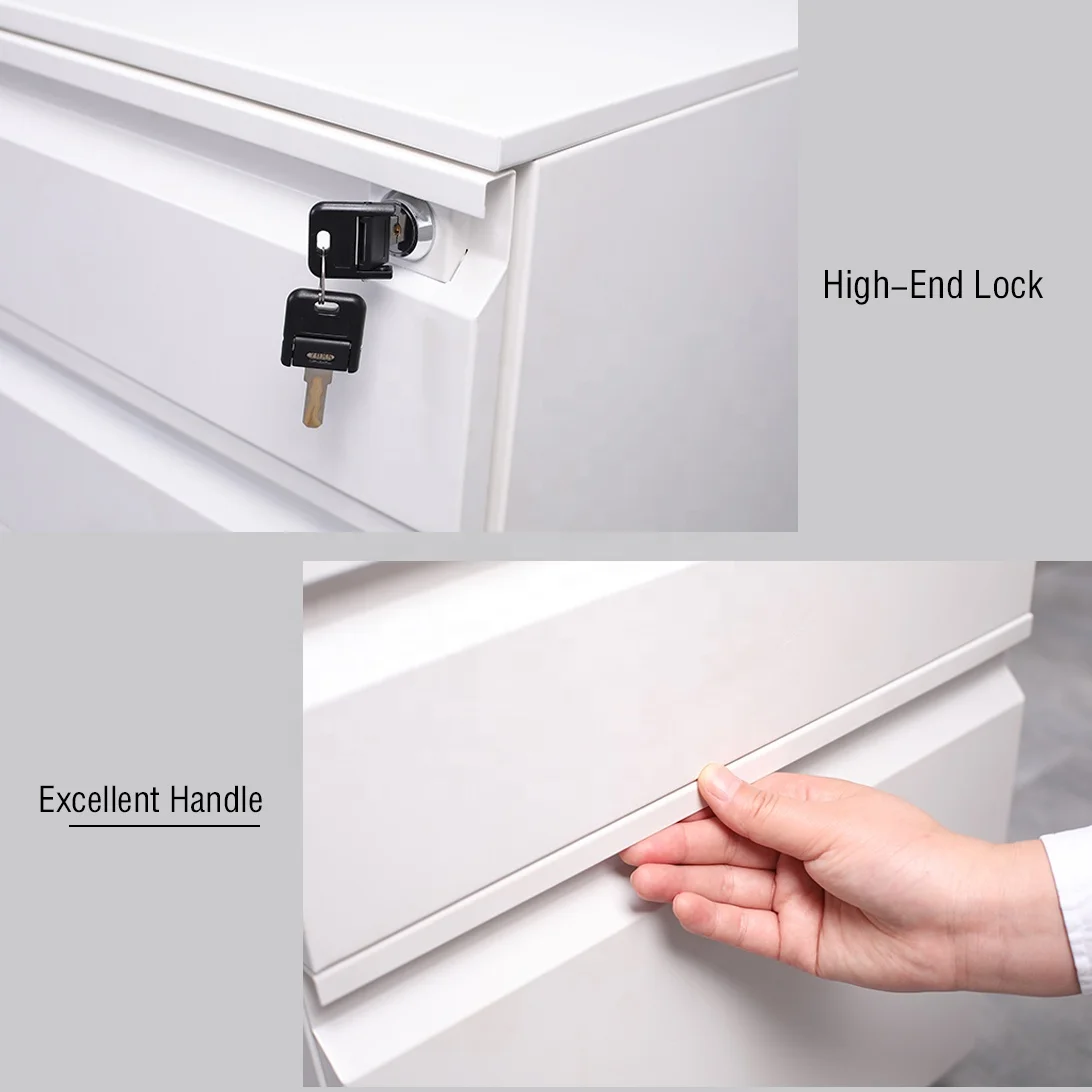 Sliding Luxury Home Shallow Depth Storage Hospital File 3 Drawer ...