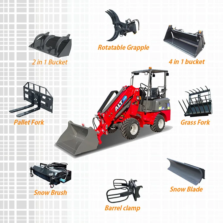 AOLITE ETL600 Mini Electric Telescopic Wheel Loader 600kg