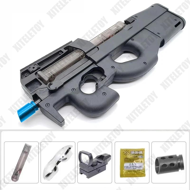 Nylon P90 Assault Rifle Electric Splatter Gel Ball Blaster With Water ...