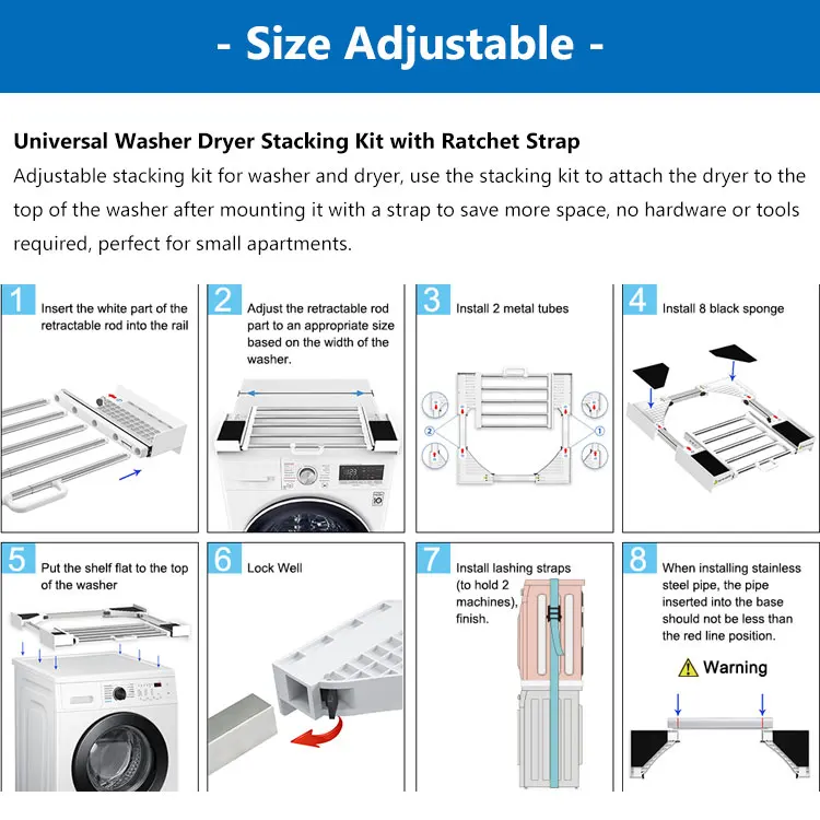 Adjustable Sliding Shelf Drying Rack Stand Base Hardware Rod Bearing ...