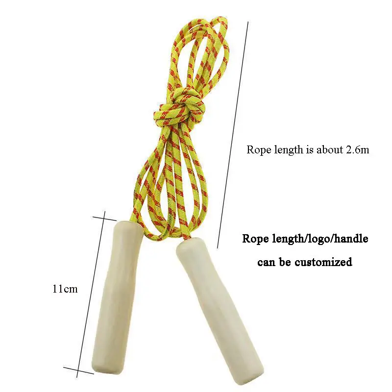 Wholesale Custom Logo Aerobic Training Kids Wood Handle Jump Rope Adult ...