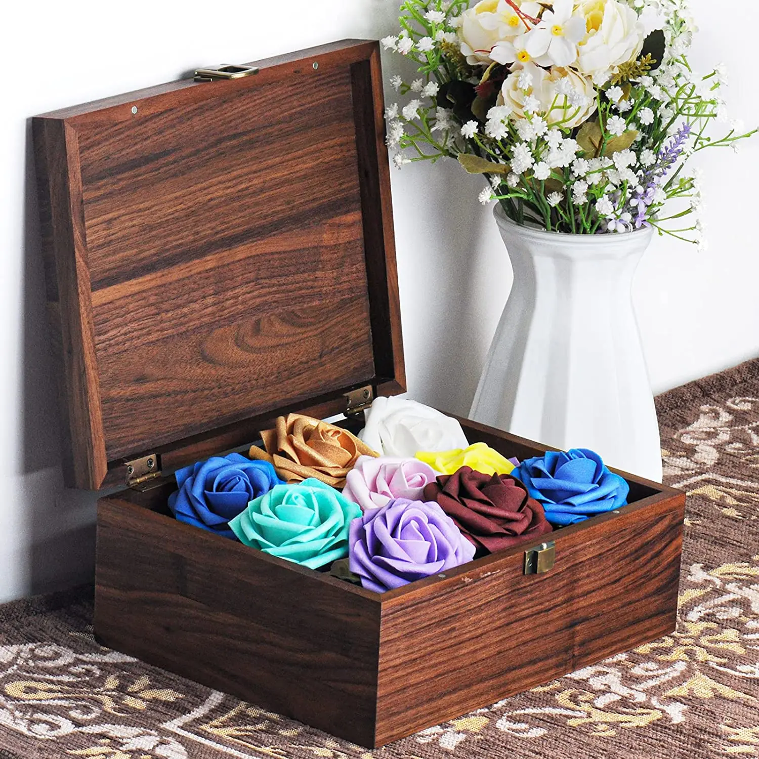 Wooden Souvenir Packaging Box With Latch Custom Wooden Boxes With ...