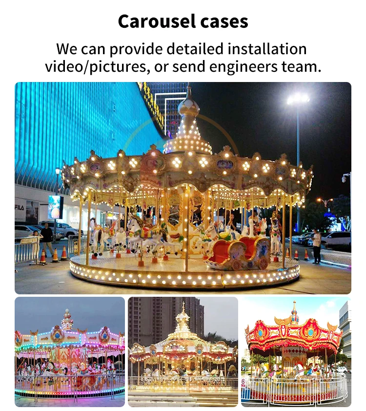 Funfair Amusement Park Attractive Carnival Rides 36 Seats Carousel ...