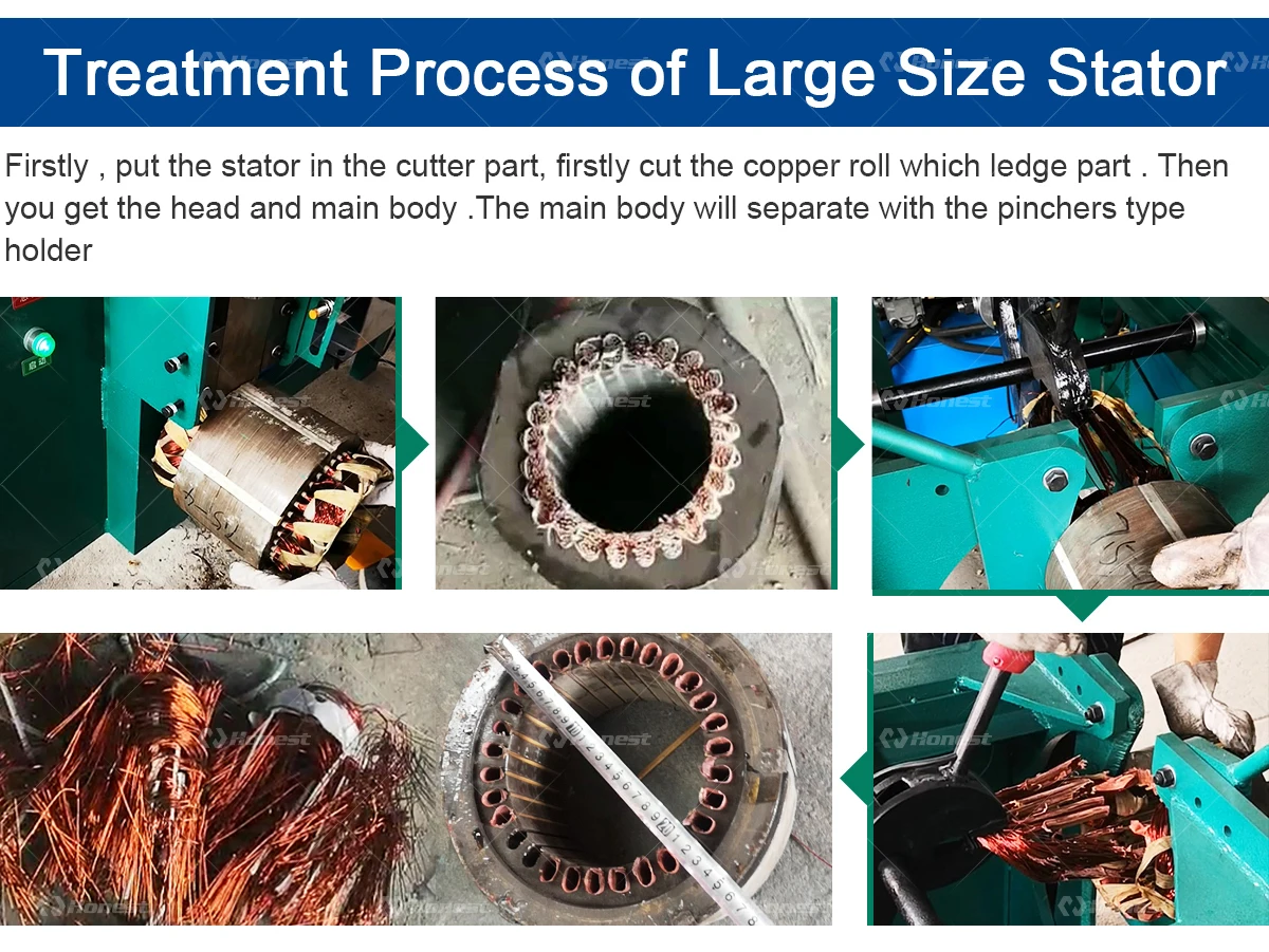Used Scrap Motor Stator Breaker - Efficient Copper Recovery