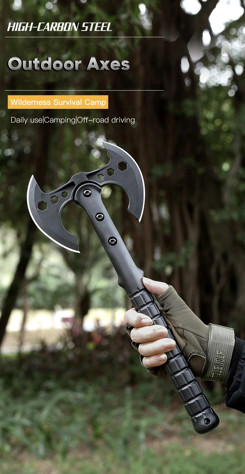 Multi-Function Tactical Axe - Devil's Double Blade Survival Axe for ...