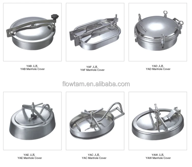 Stainless Steel Pressure Type Tank Hatch Cover - Escotilla De Tanque