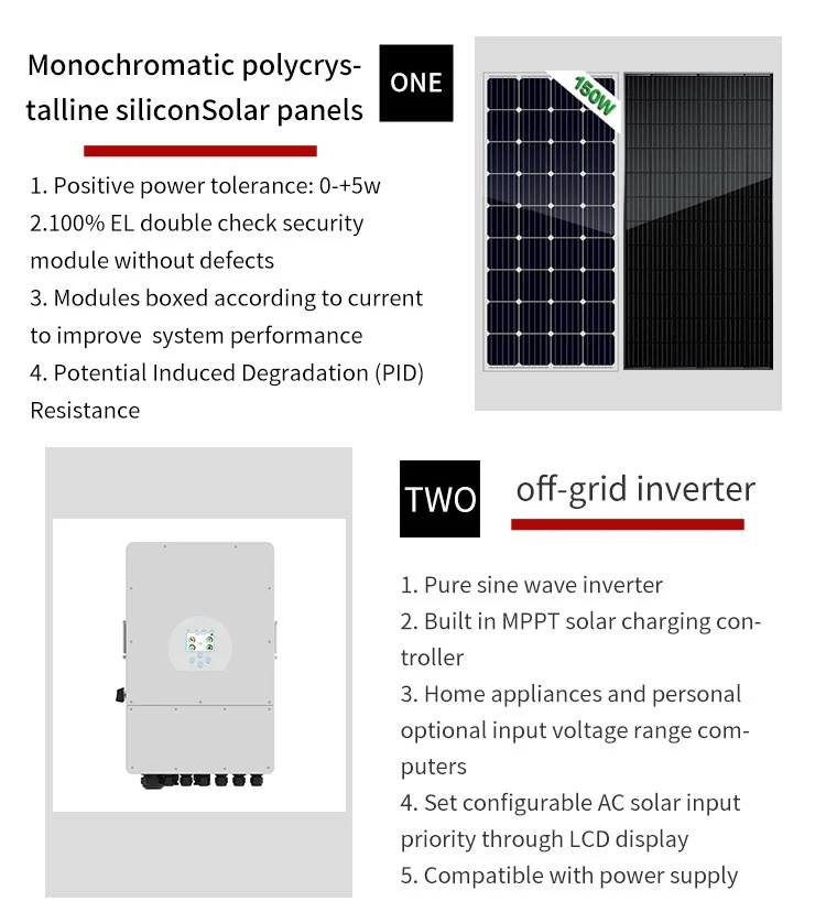 5kw To 10kw Complete Hybrid Solar System For Household With Lithium Ion ...